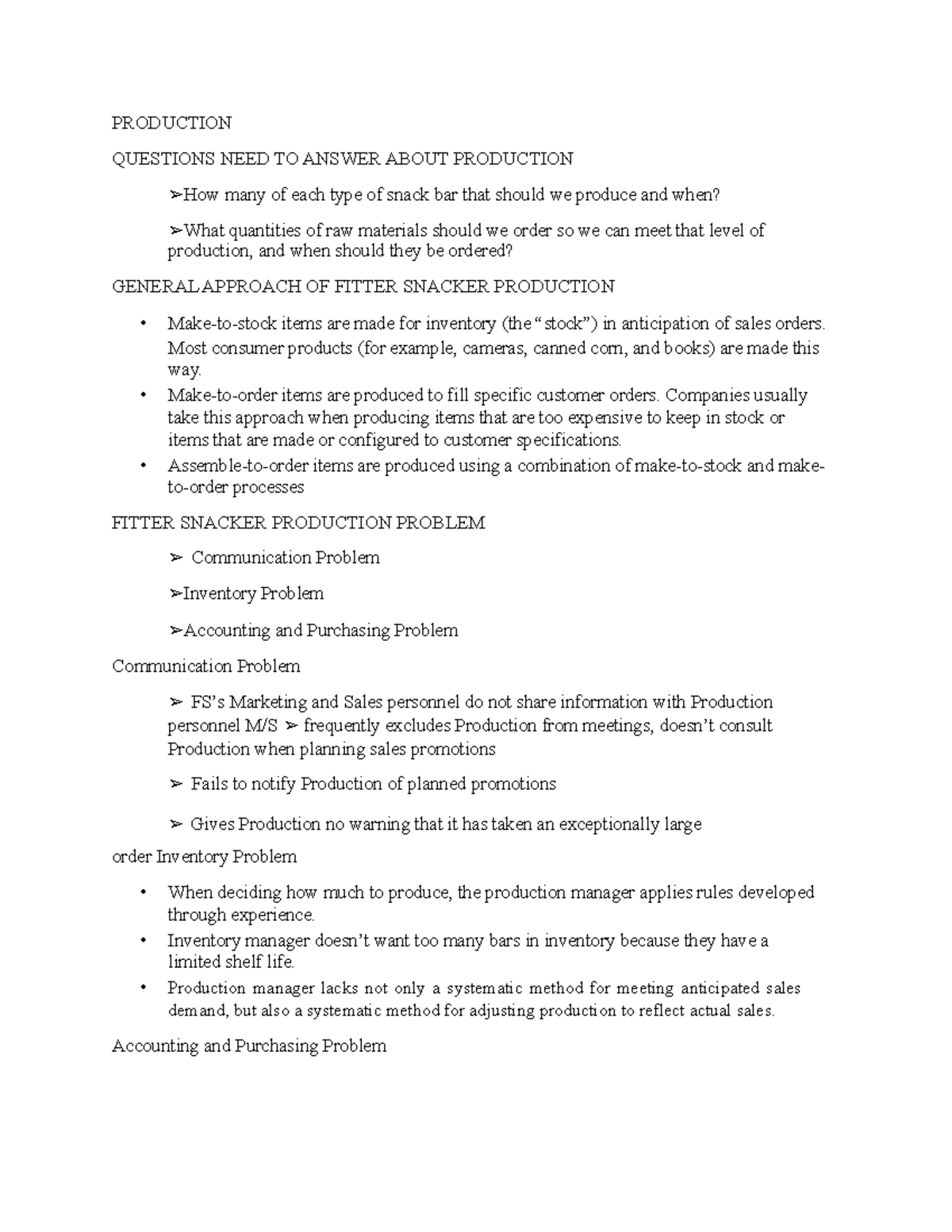 Psdp 6 - Materi Psdp 6 - PRODUCTION QUESTIONS NEED TO ANSWER ABOUT ...