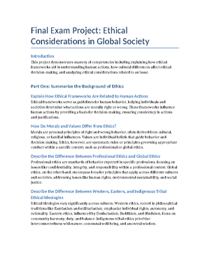 [Solved] Which ethical framework places a strong emphasis on family and ...