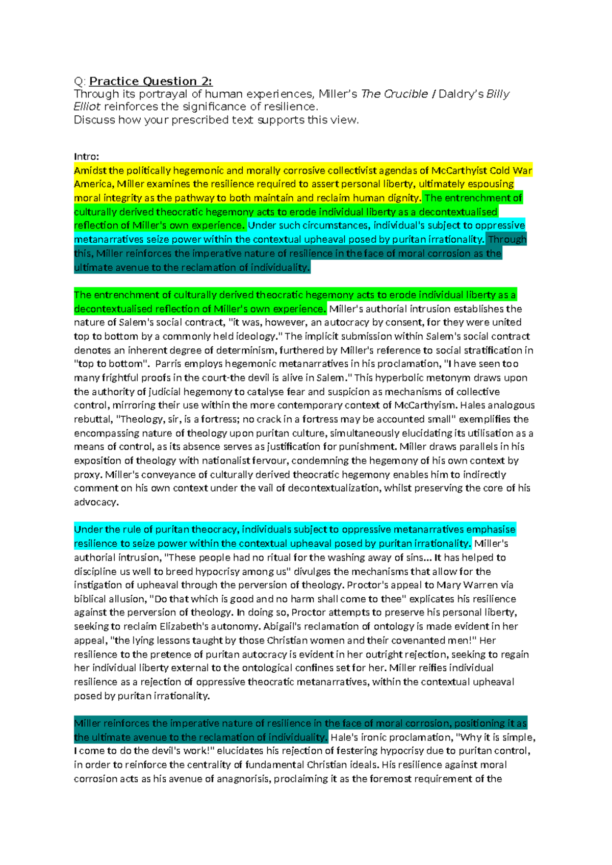 Common Mod Practice Essay - Thematic - Q: Practice Question 2: Through ...
