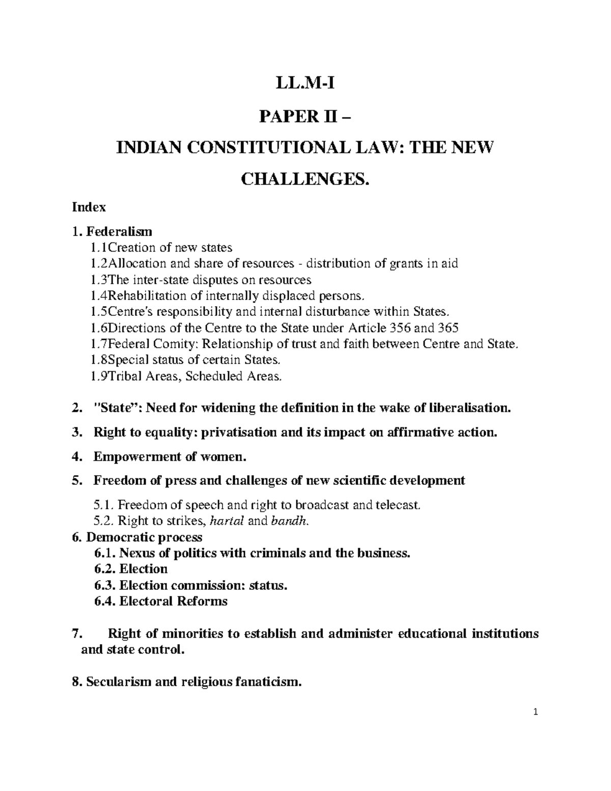 LL. M. Paper-II - Avail the question of previous year of LLM MCQs - LL ...