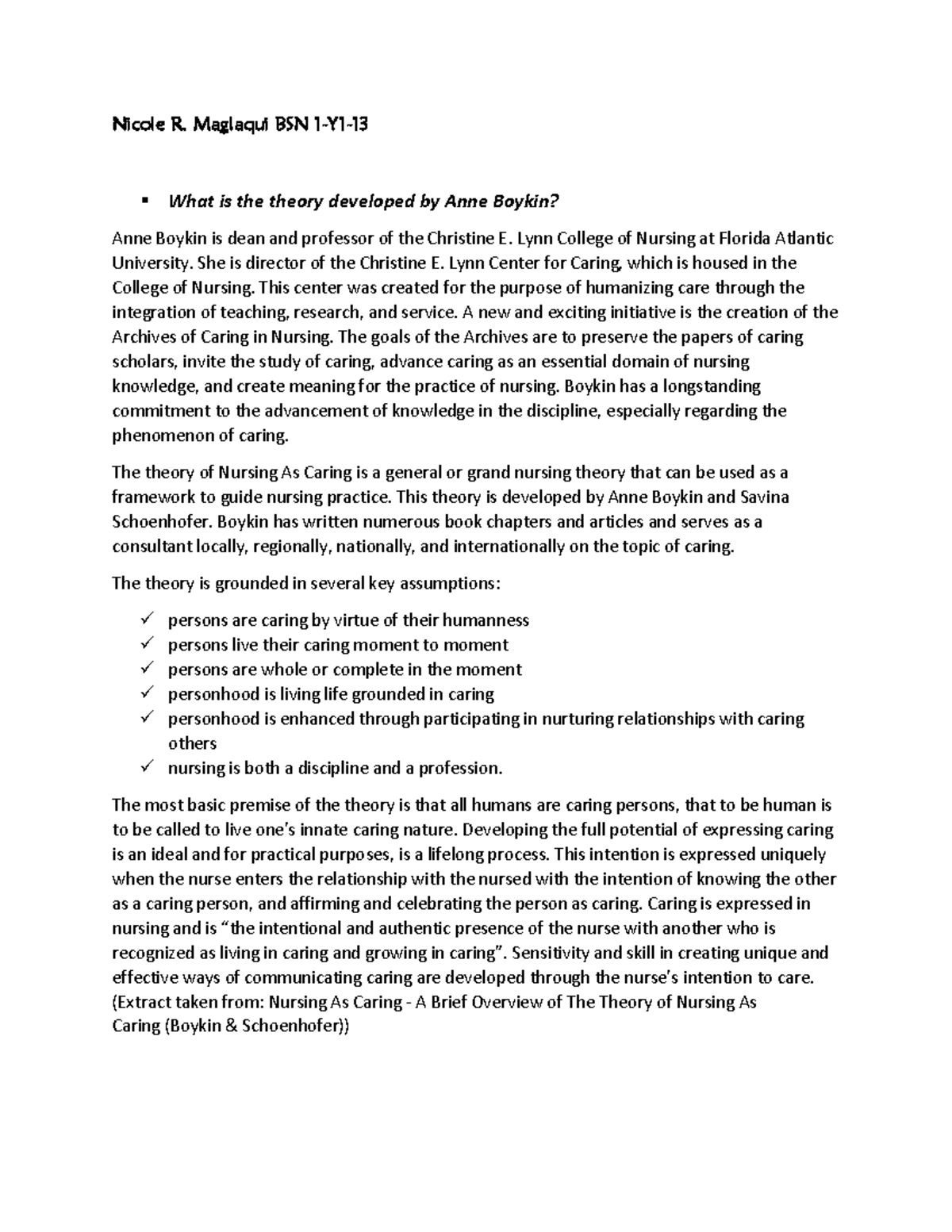 Course TASK UNIT9 Maglaqui - Nicole R. Maglaqui BSN 1 - Y1- 13 What is ...