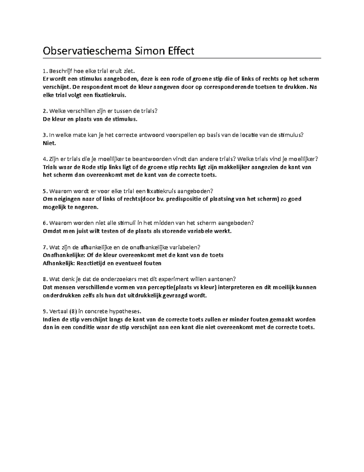 Observatieschemas cognitieve psychologie (2016-2017 ...