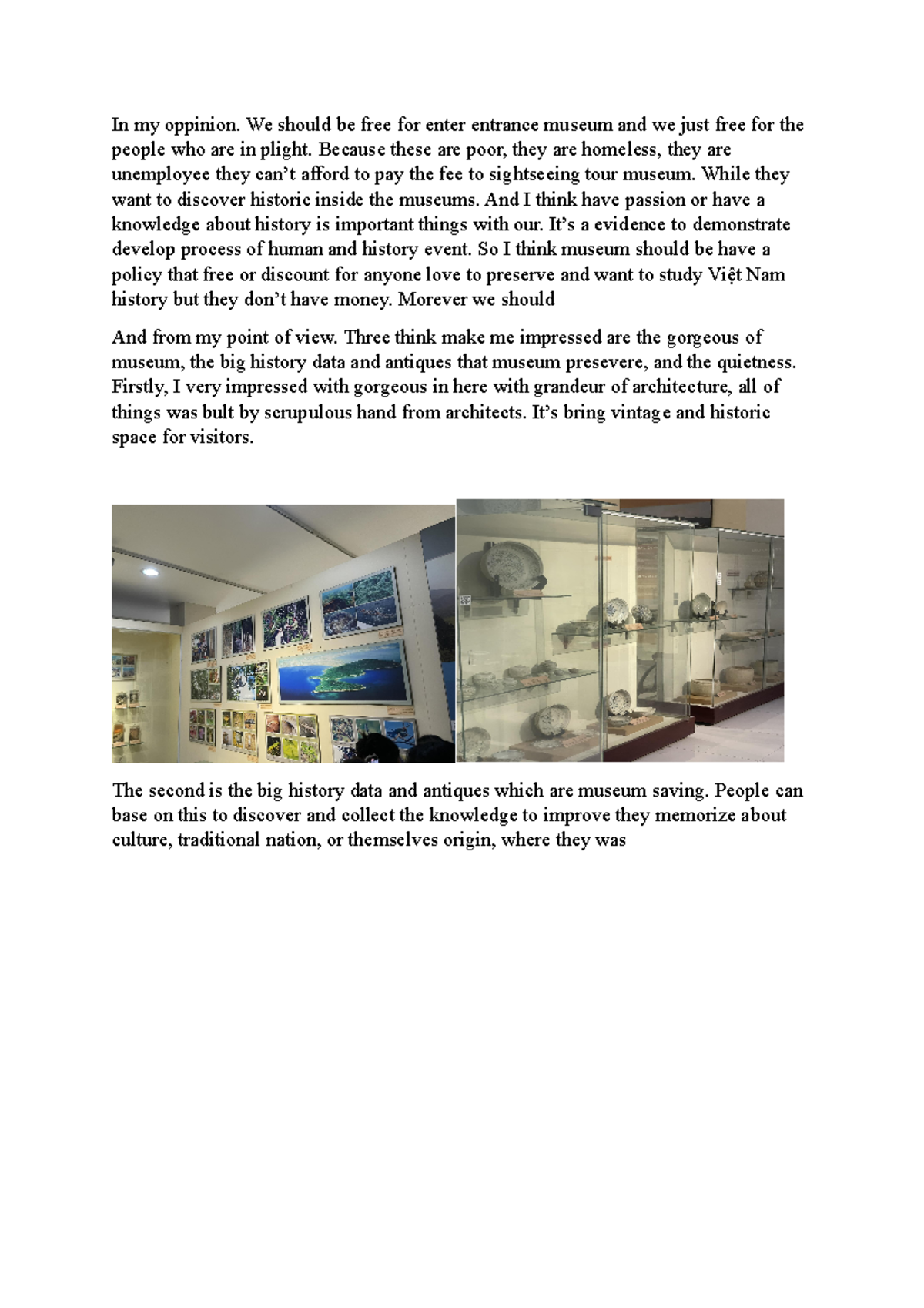 In my oppinion - museums - In my oppinion. We should be free for enter ...