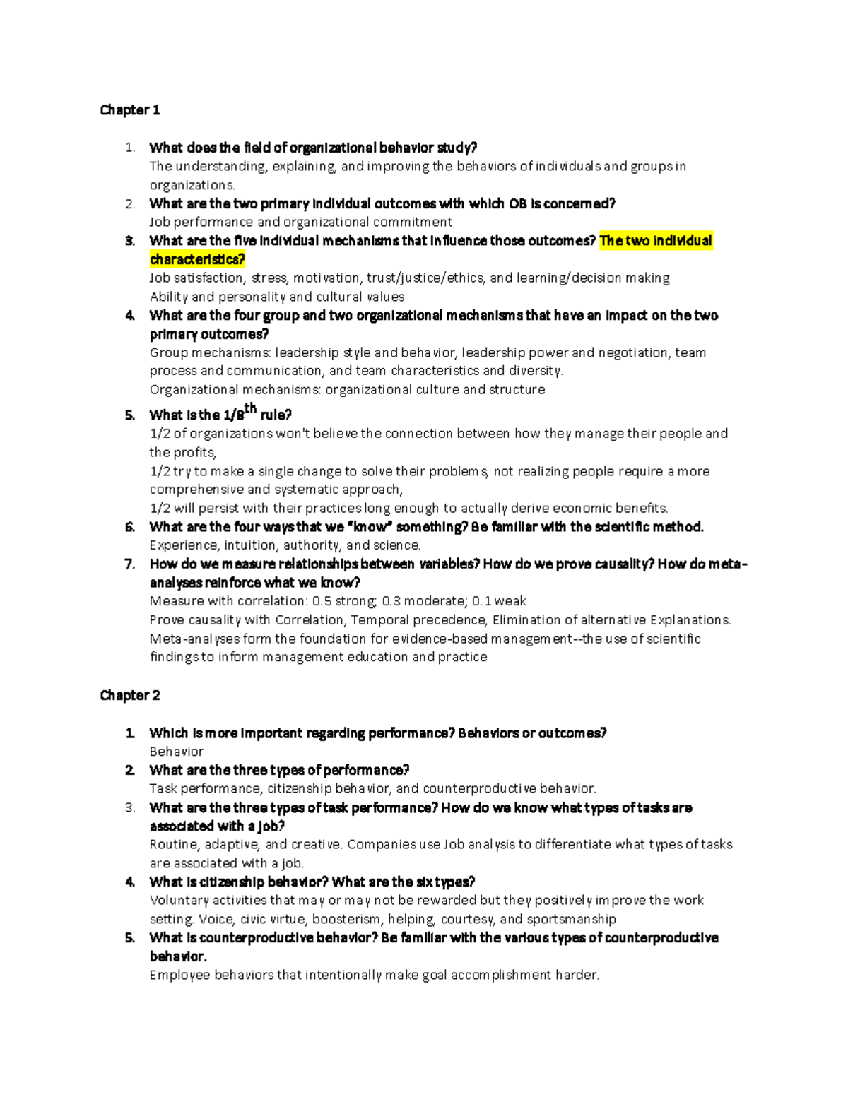 Study guide MGMT 363 - Summary Managing People in Organizations ...