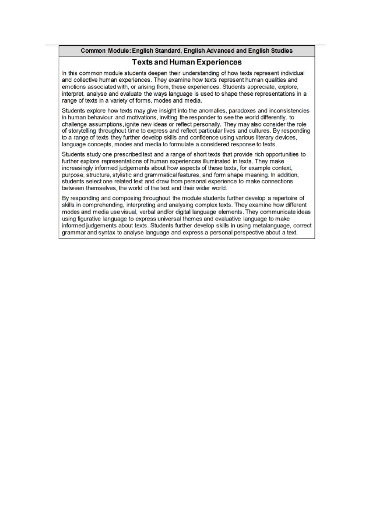 Rubric - HSC Common Module - MTH105 - Studocu