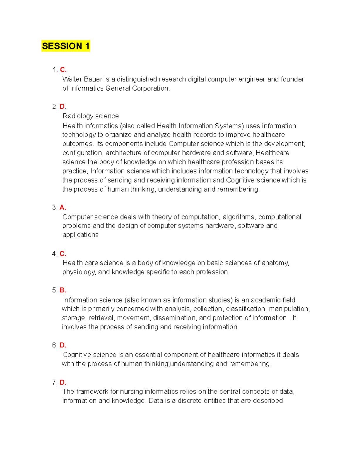 Session-1-5 - Basaha - SESSION 1 1. C. Walter Bauer is a distinguished ...