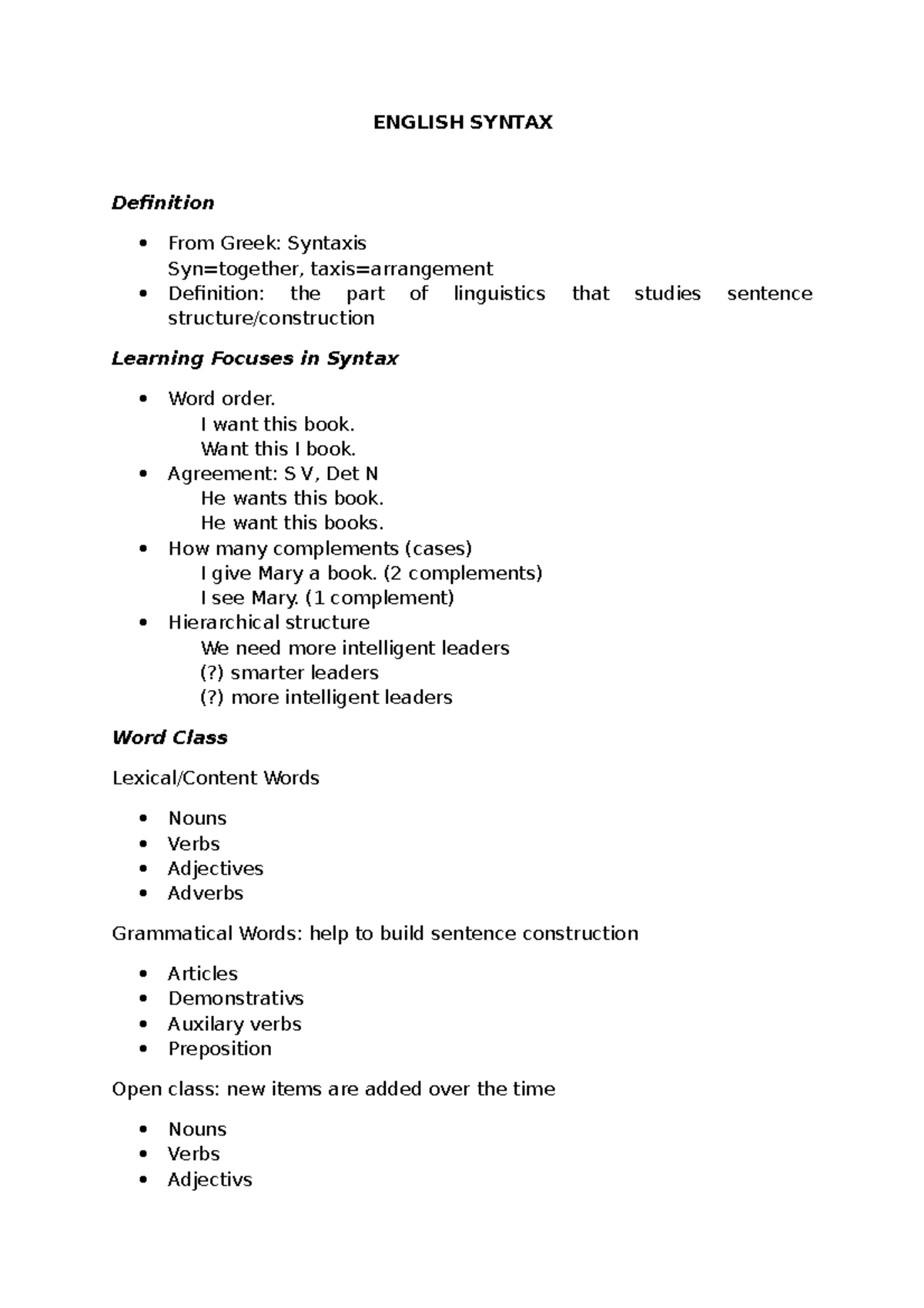 English Syntax English Syntax Definition From Greek Syntaxis Syntogether Taxisarrangement