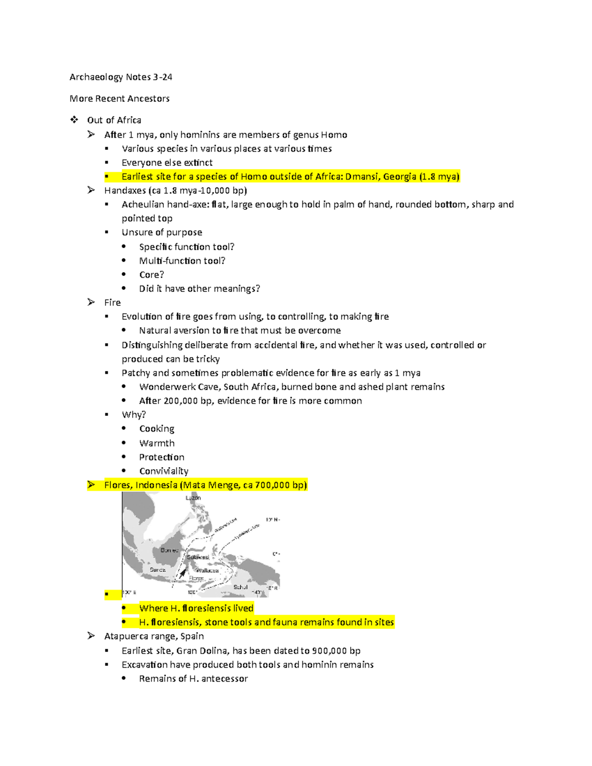Archaeology Notes 3-24 - Archaeology Notes 3- More Recent Ancestors Out ...