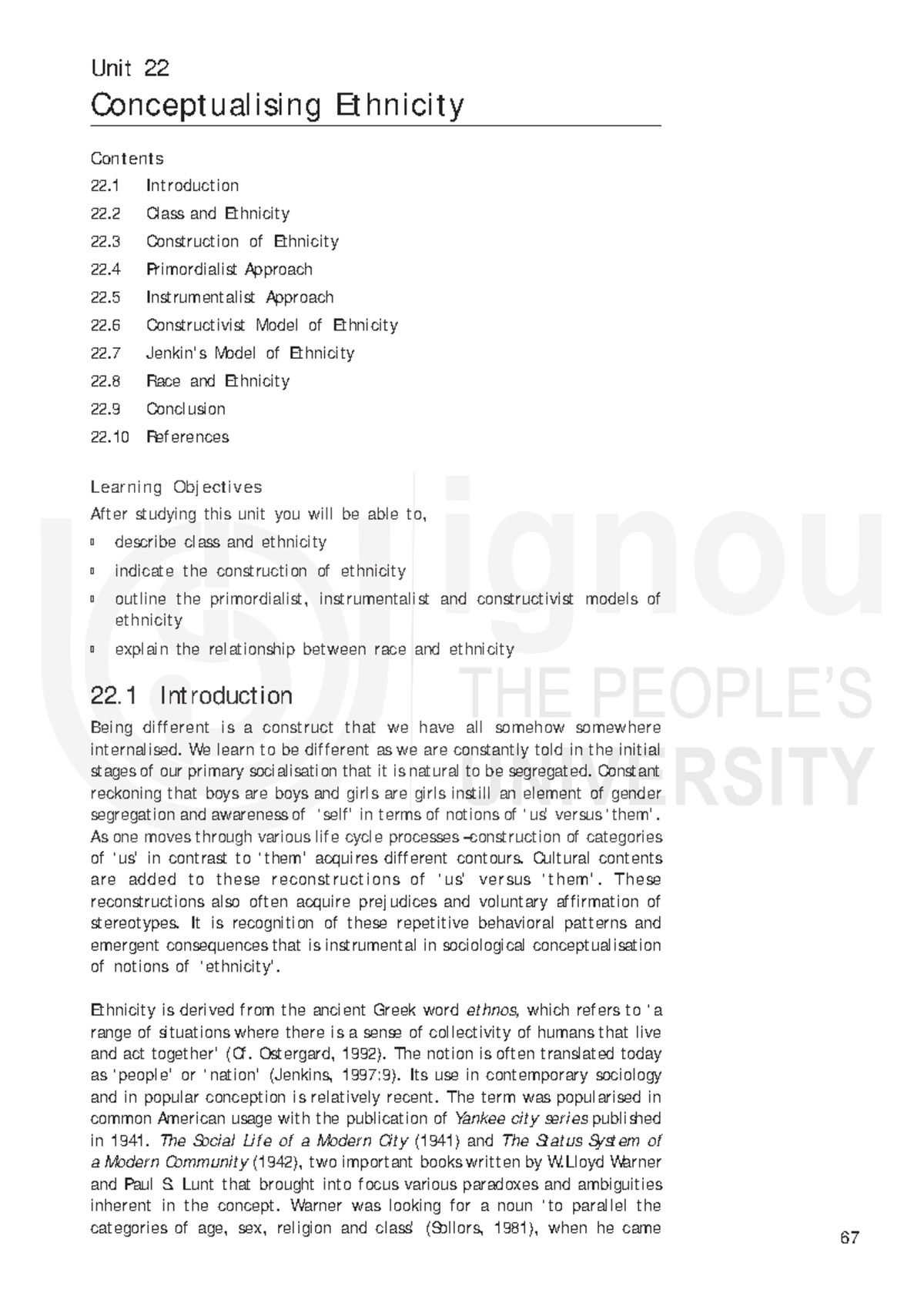 Conceptualising Ethnicity - Unit 22 Conceptualising Ethnicity Contents ...