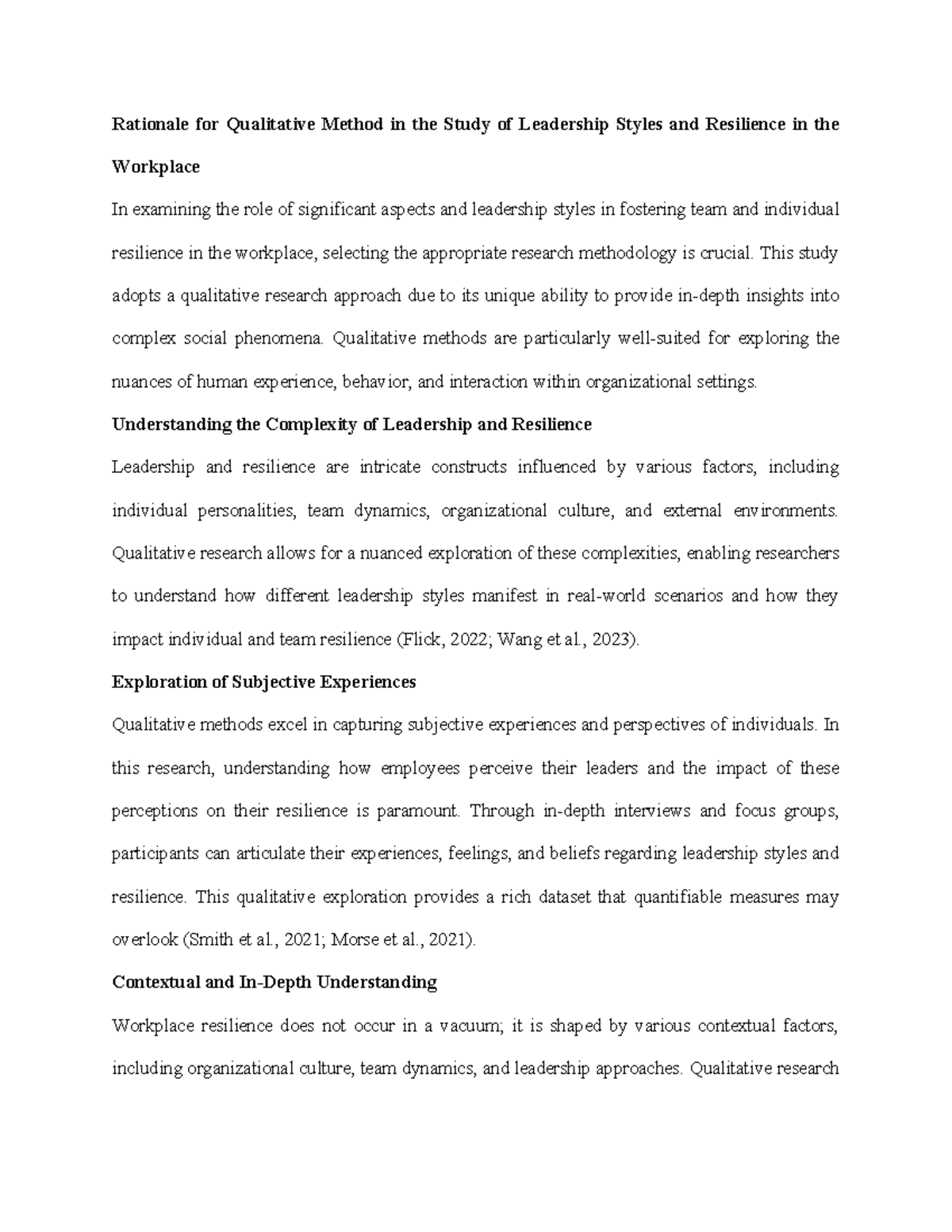 Rationale for Qualitative Method in the Study of Leadership Styles and ...