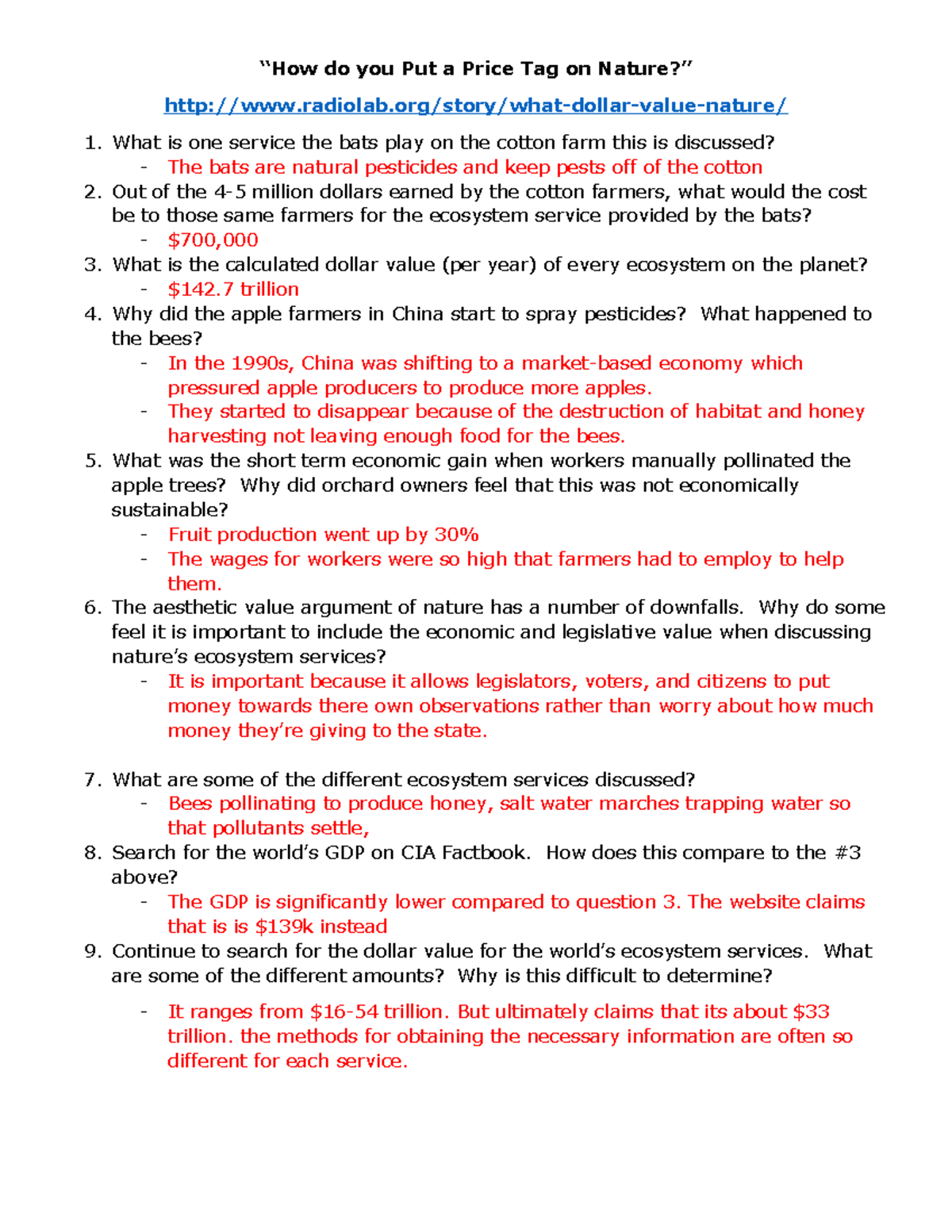 Adriana Minor - How do you Put a Price Tag on Nature - “How do you Put ...