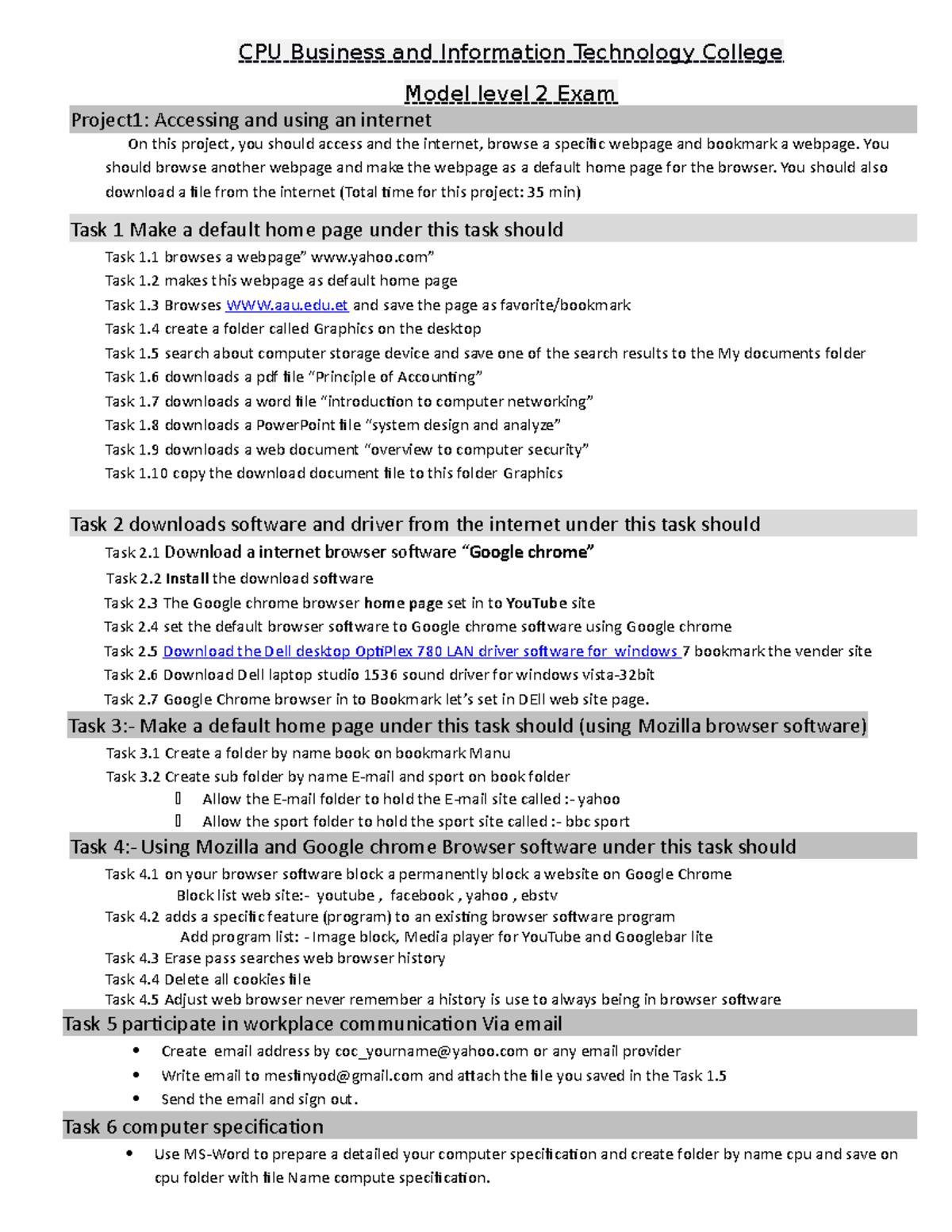 Model exam222 - text book - CPU Business and Information Technology ...