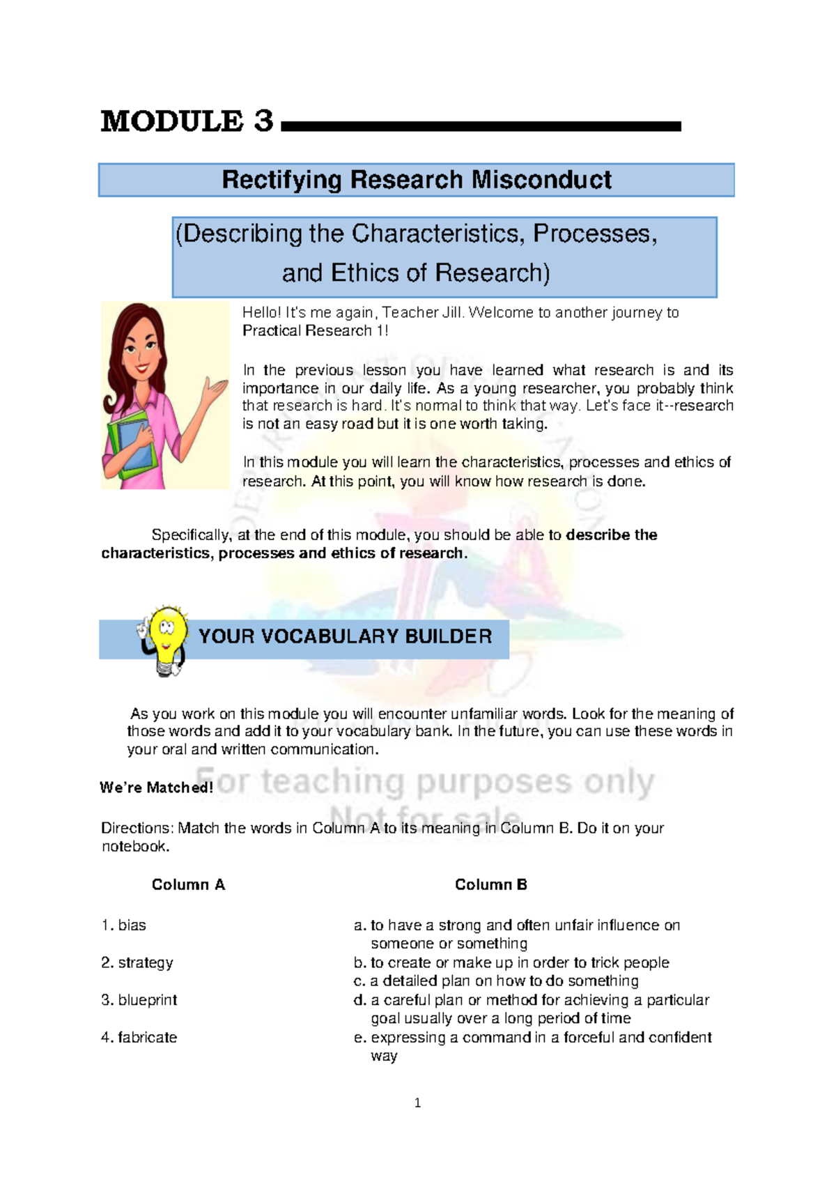 Practical Research 1 Q1 Module 3 - MODULE 3 Rectifying Research ...