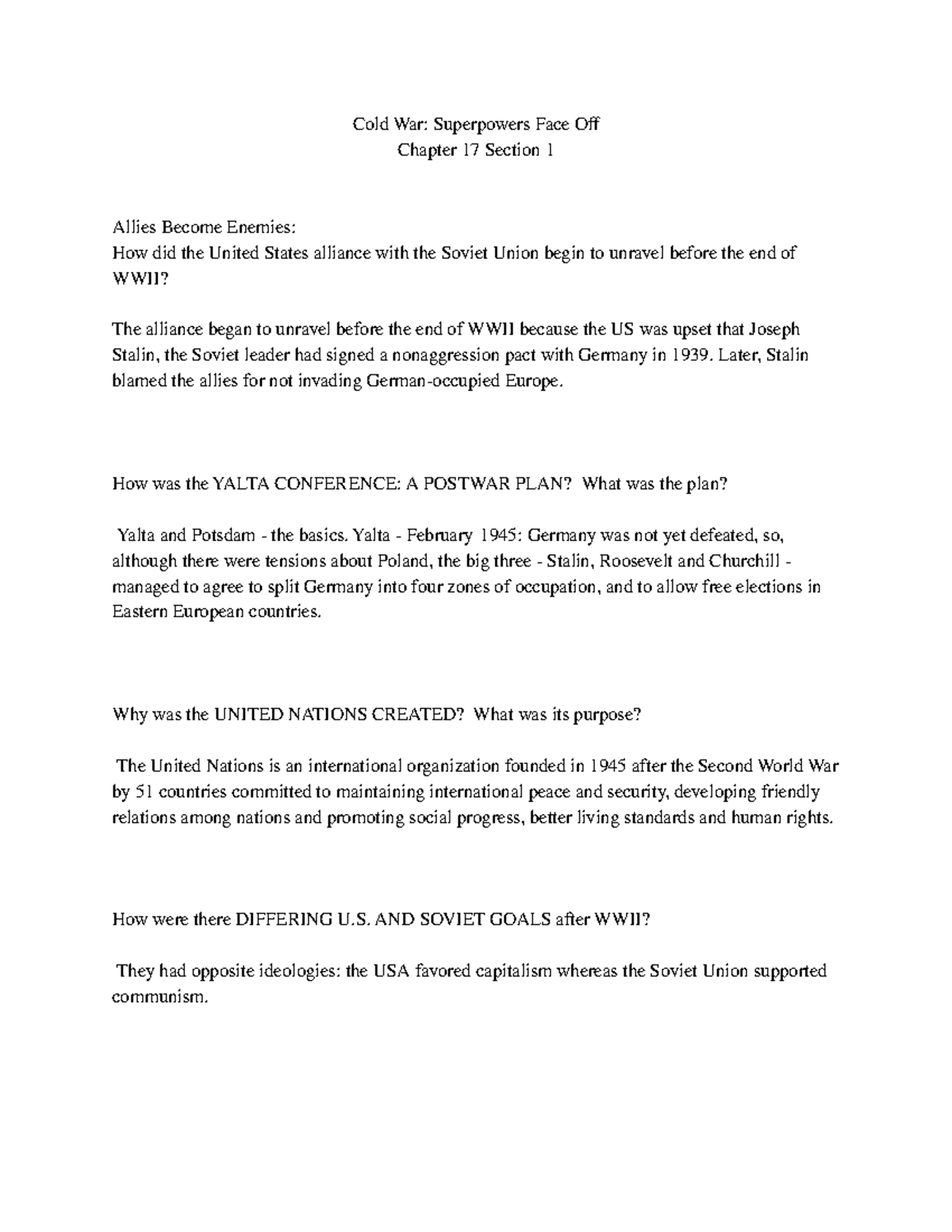 Cold War Superpowers Face Off, History - Cold War: Superpowers Face Off ...