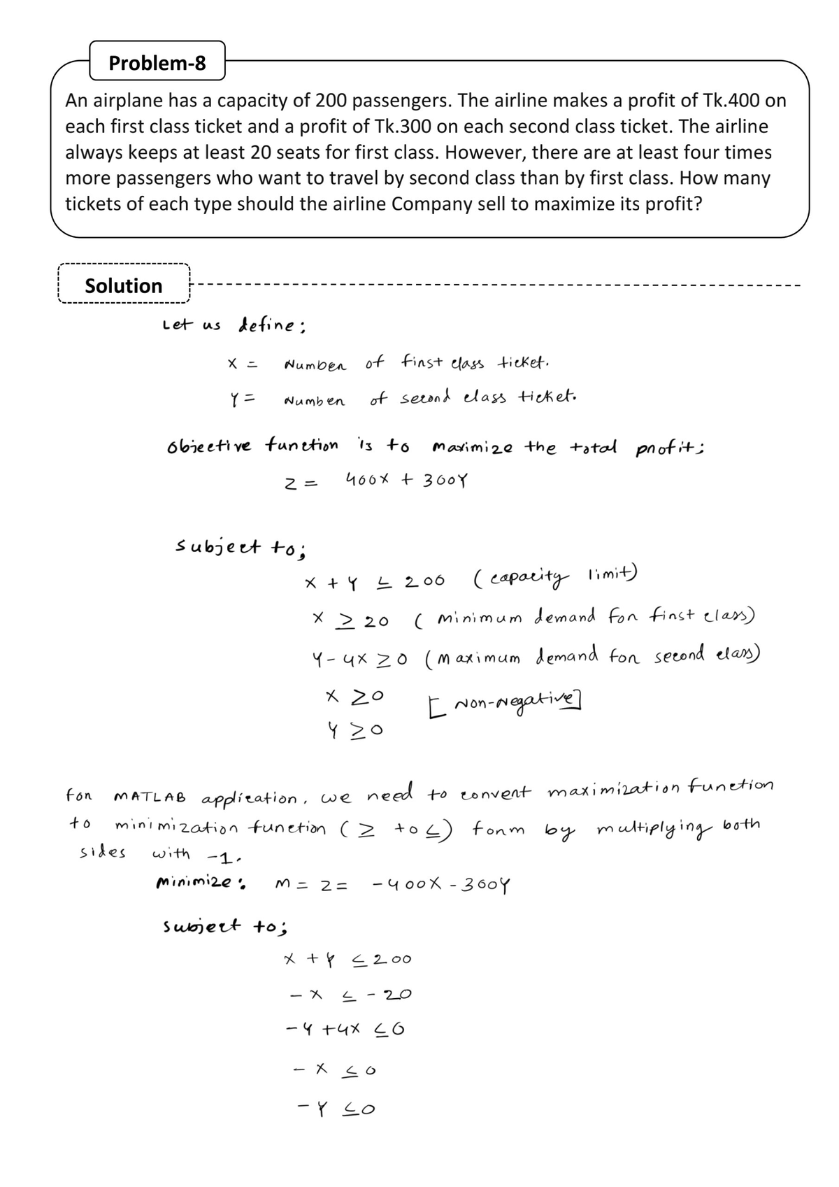 Management Science -problem 8 - Studocu