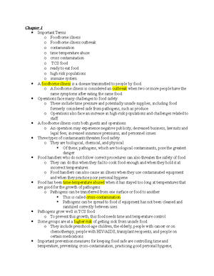 Chapters 5-7 - Professor Koster - Chapters 5- Chapter 5 Key Terms o ...