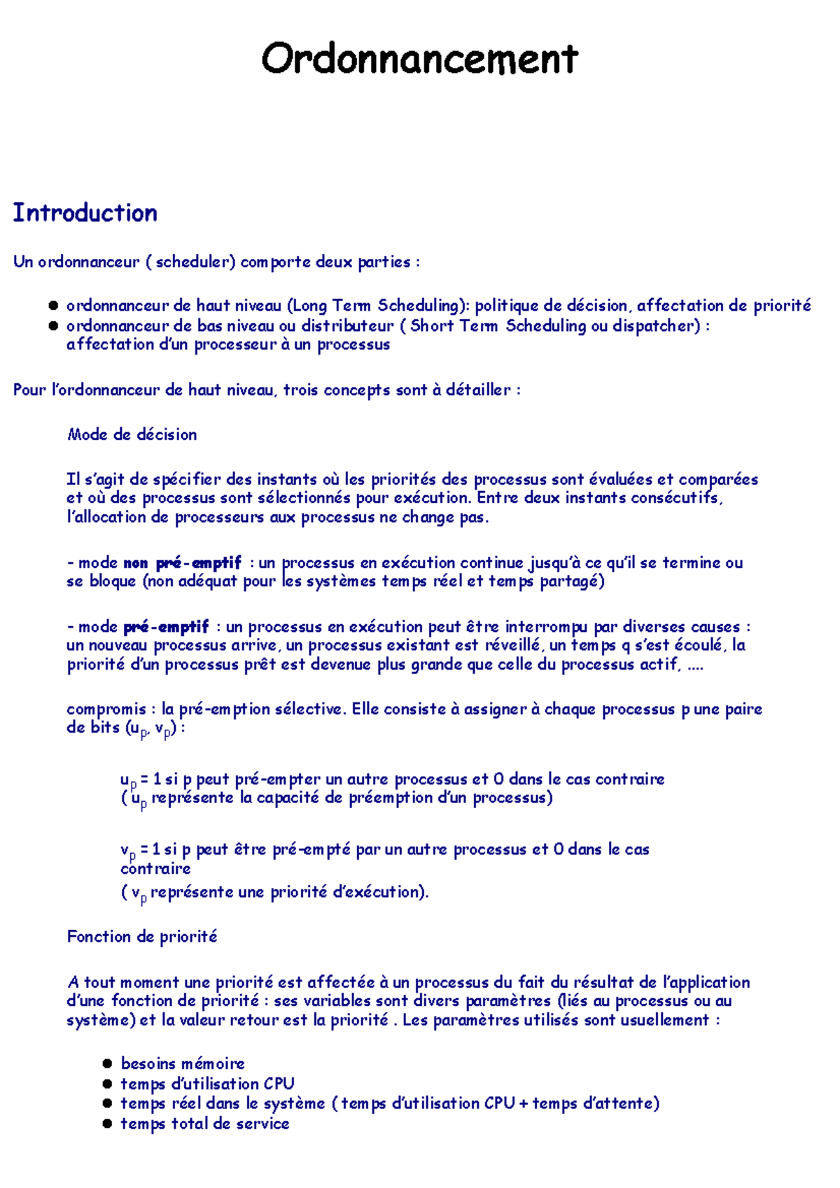 Ordonnancement pour le débutant - Ordonnancement Introduction Un ...