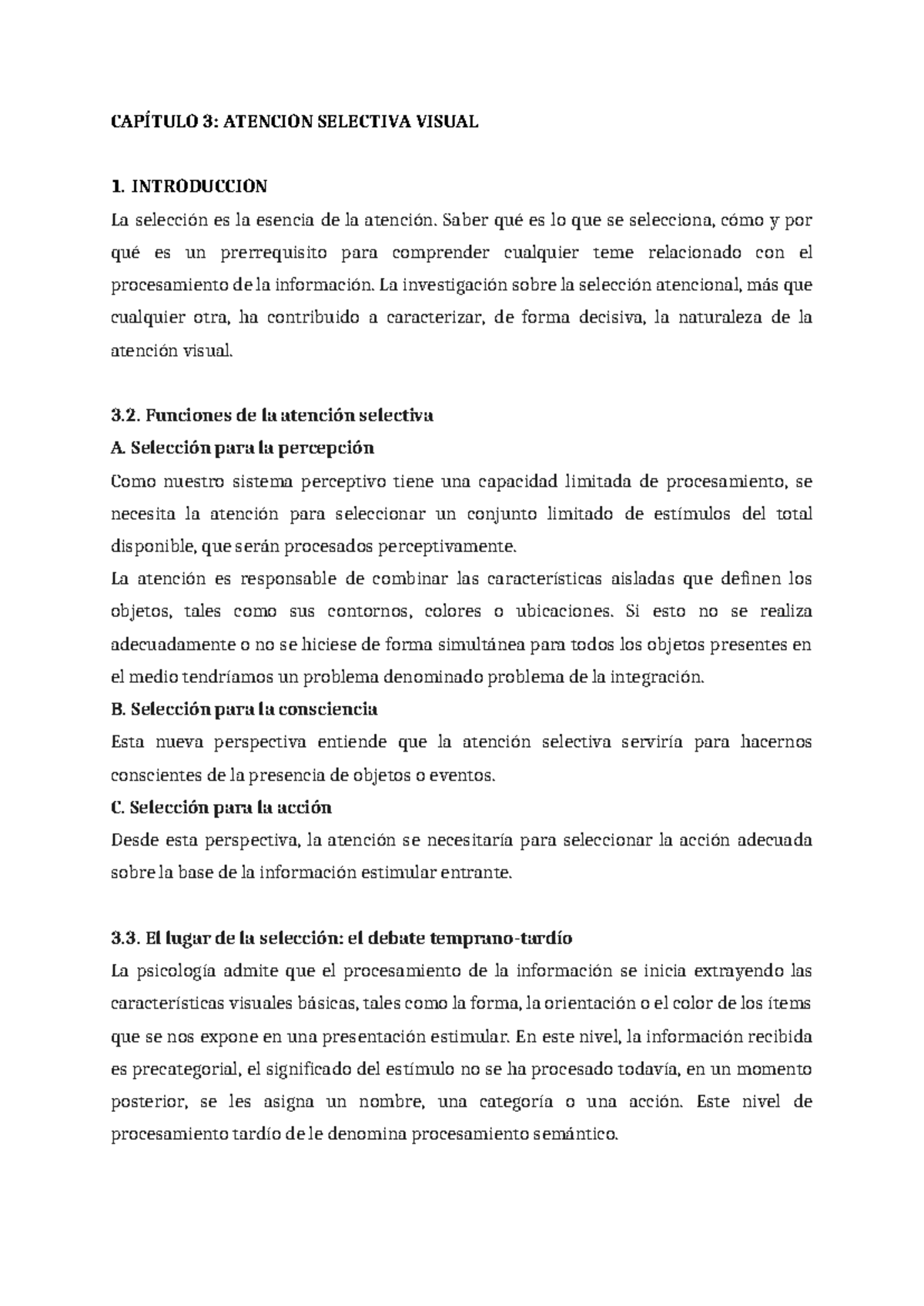 Capítulo 3 Atencion Visual (PSIC. Atención) - CAPÍTULO 3: ATENCION ...