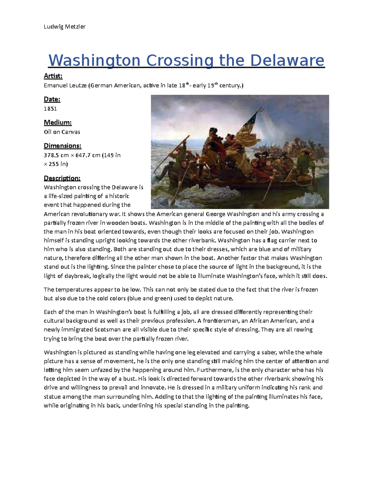 Washington Crossing the Delaware - Washington Crossing the Delaware ...