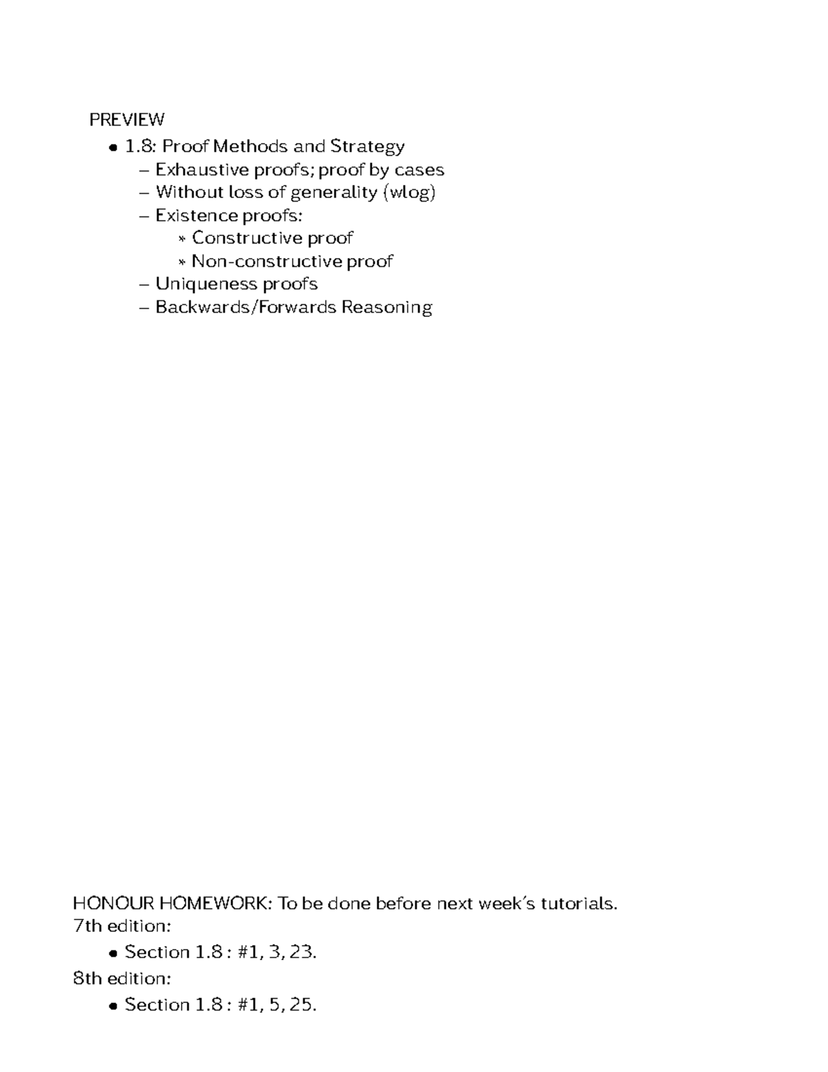 MATH2080 Lecture 6 Sections 1p8 Proofs Strategy - PREVIEW 1: Proof ... MATH2080 Lecture 6 Sections 1p8 Proofs Strategy - PREVIEW 1: Proof ...