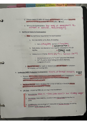 Blood Notes: First Lesson - HLTH120 - Studocu