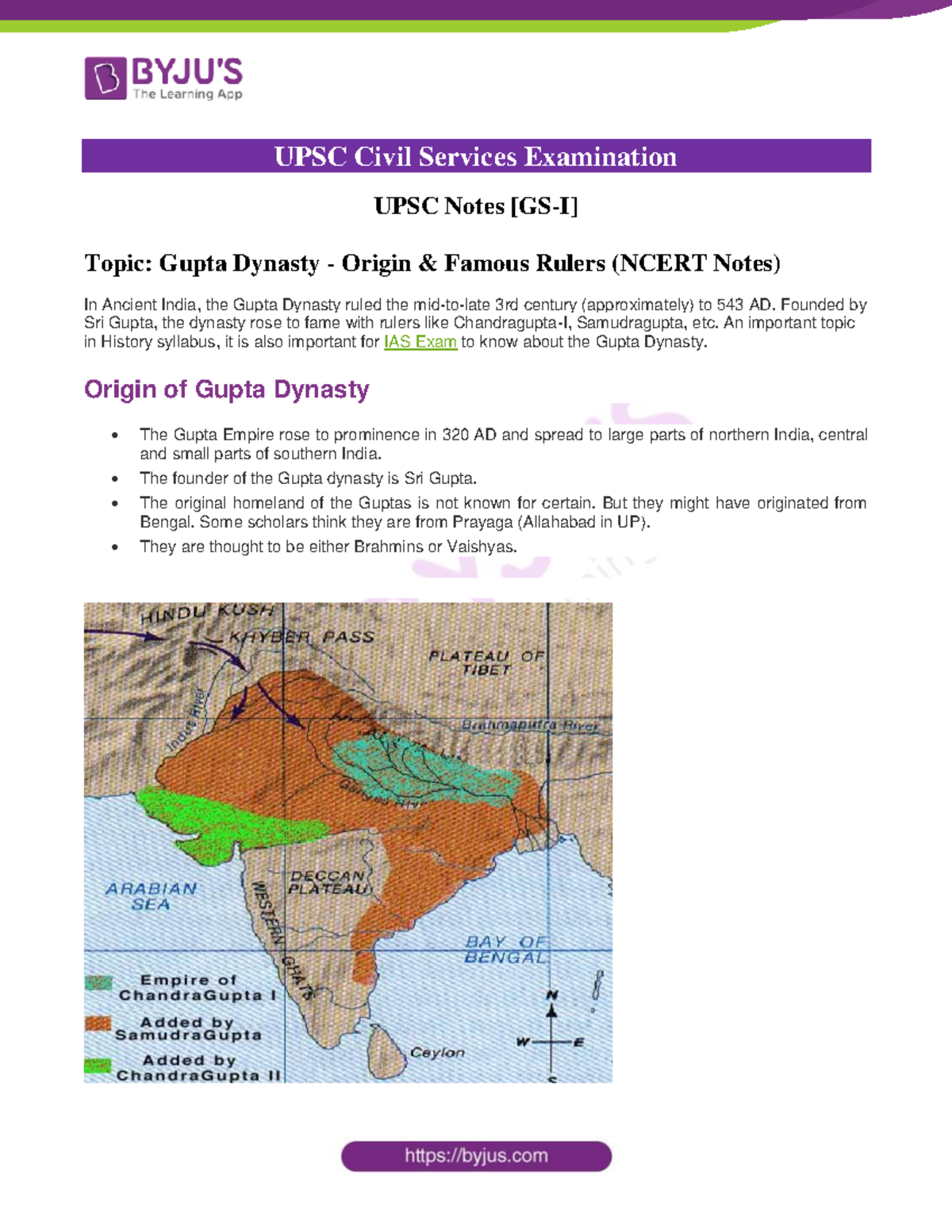 Gupta-Dynasty-Origin-Famous-Rulers- Ncert-Notes - UPSC Civil Services ...