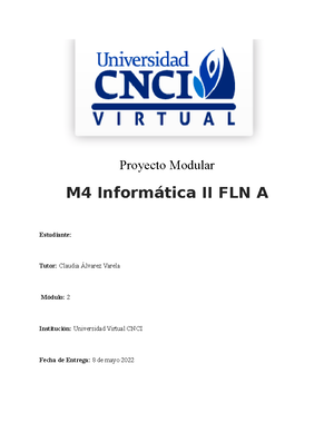 Proyecto Modular - INFORMATICA - Informática II - Studocu