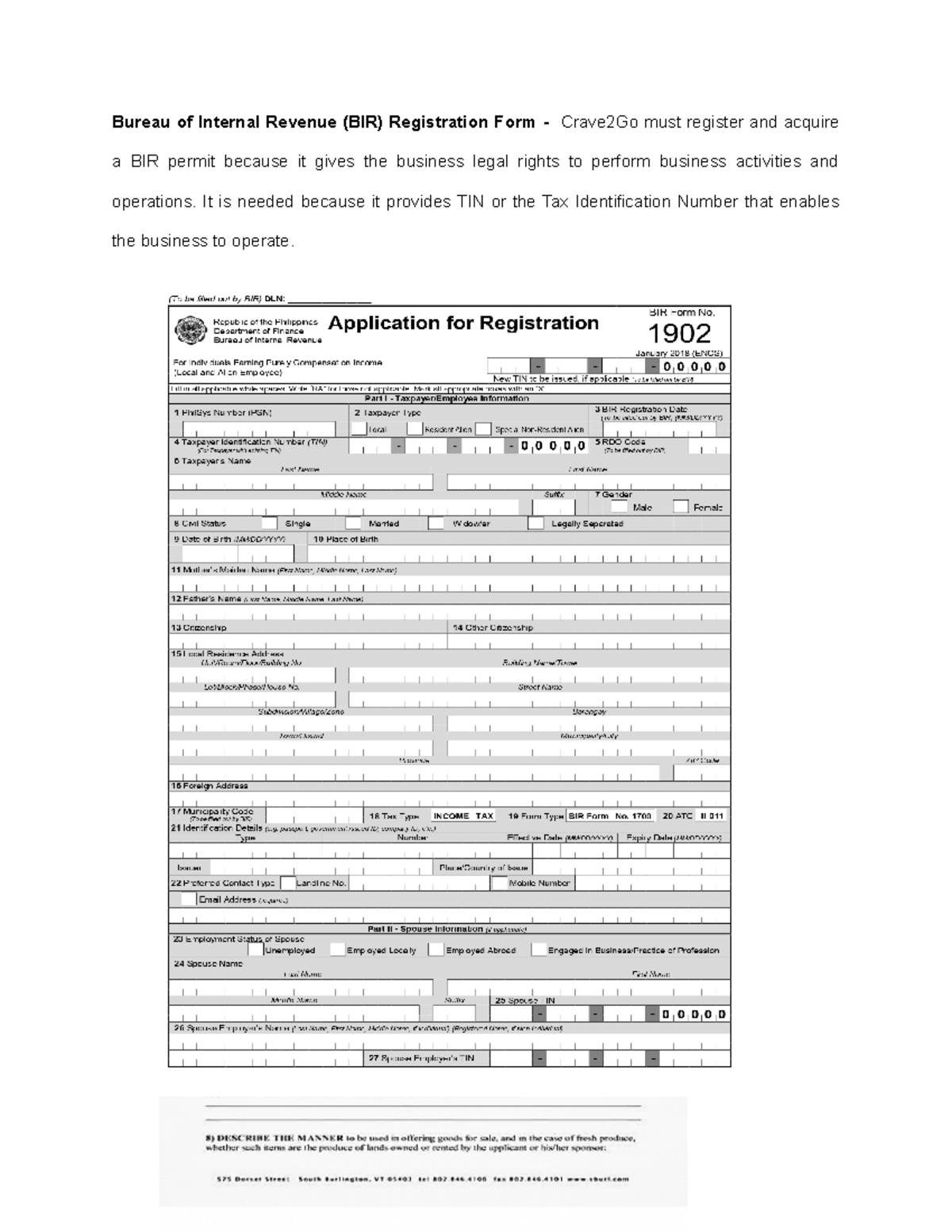Copy of Business and Legal Requirements - Bureau of Internal Revenue ...