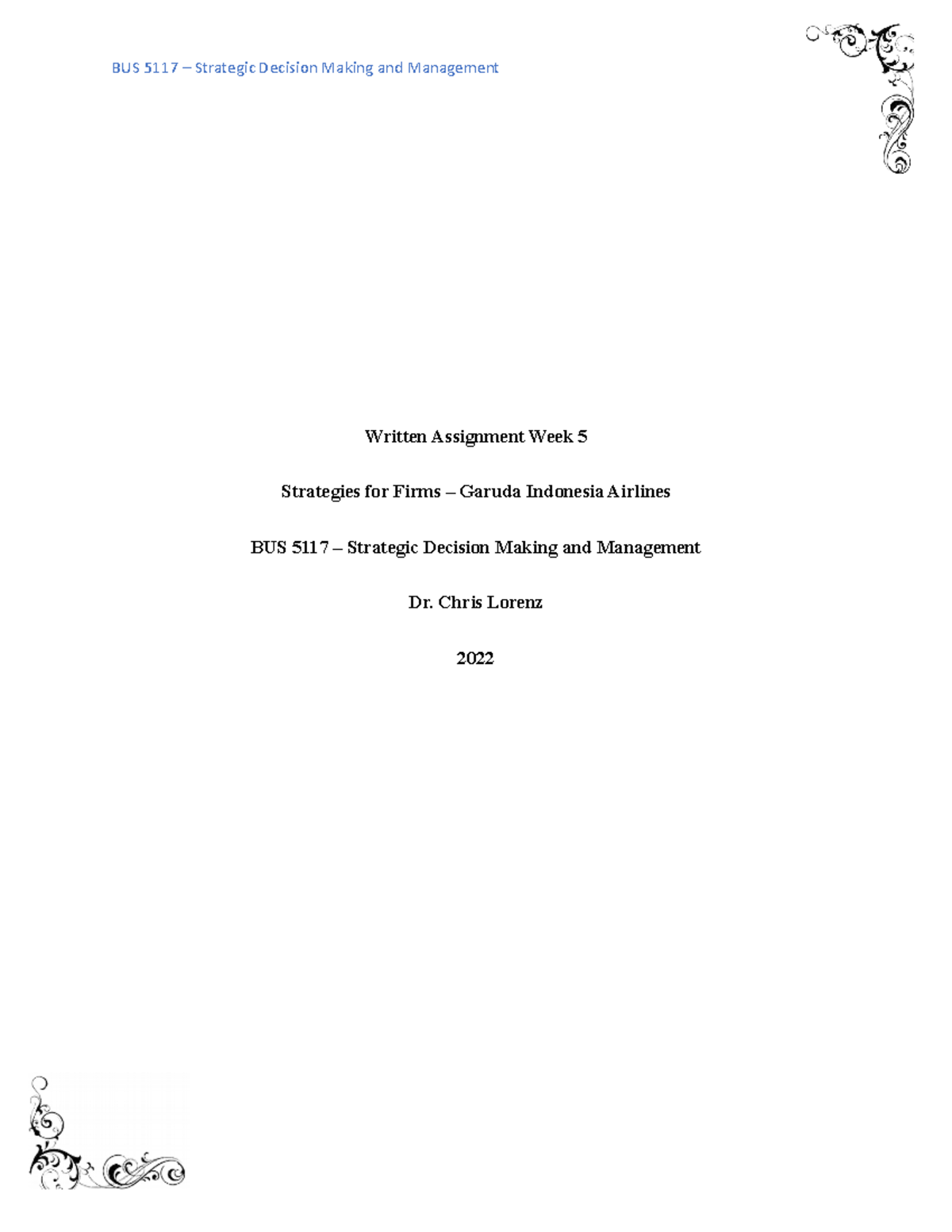 WA Week 5 - Graded written assignment unit 5 - Written Assignment Week ...