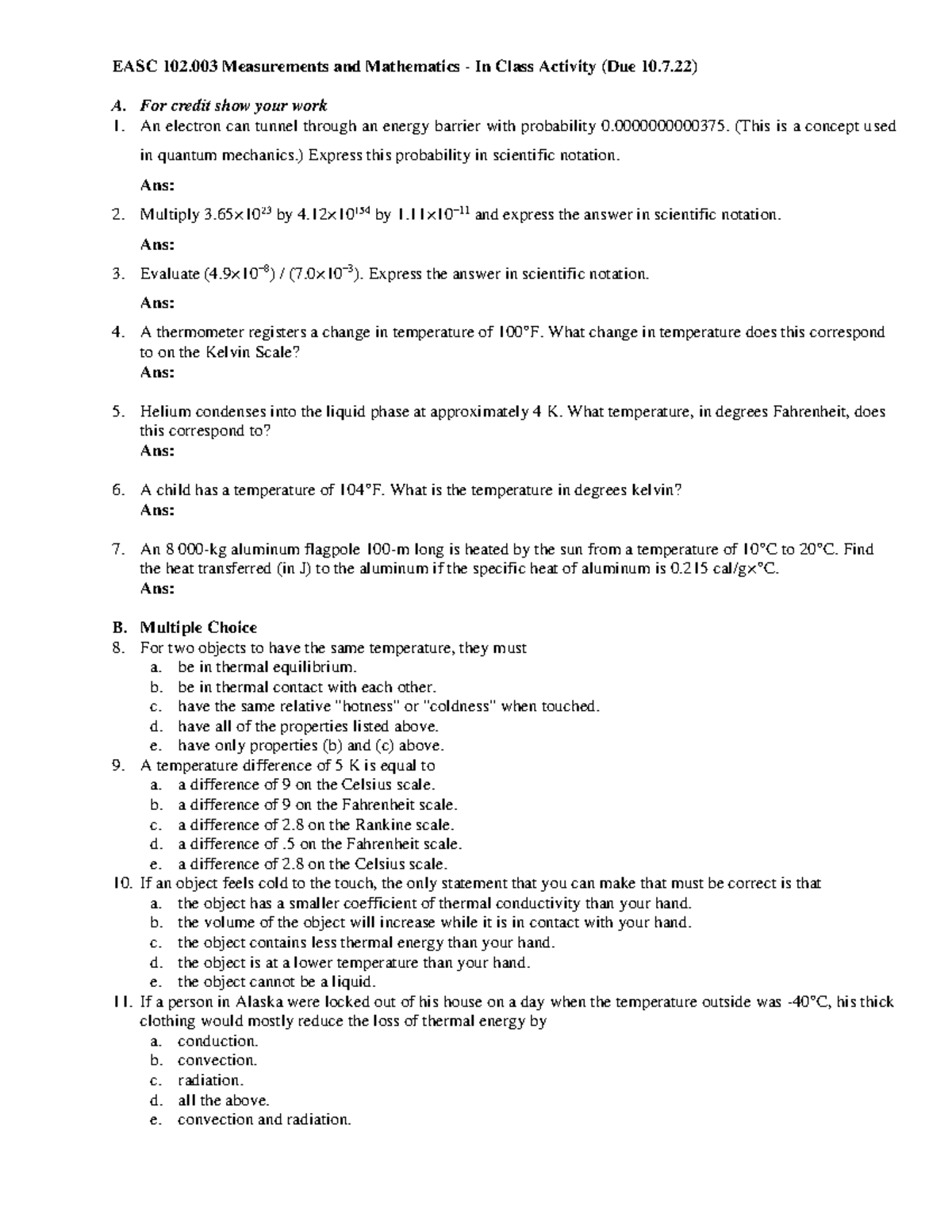In Class Assignment 10 - basic work for esac and history - EASC 102 ...