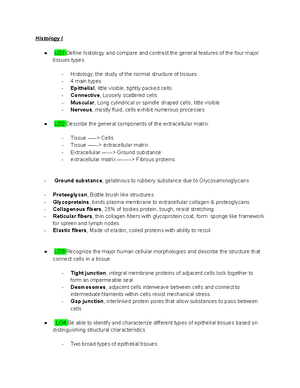 Histology review - Unit 6 Histology Tissue Review Guide Epithelial ...