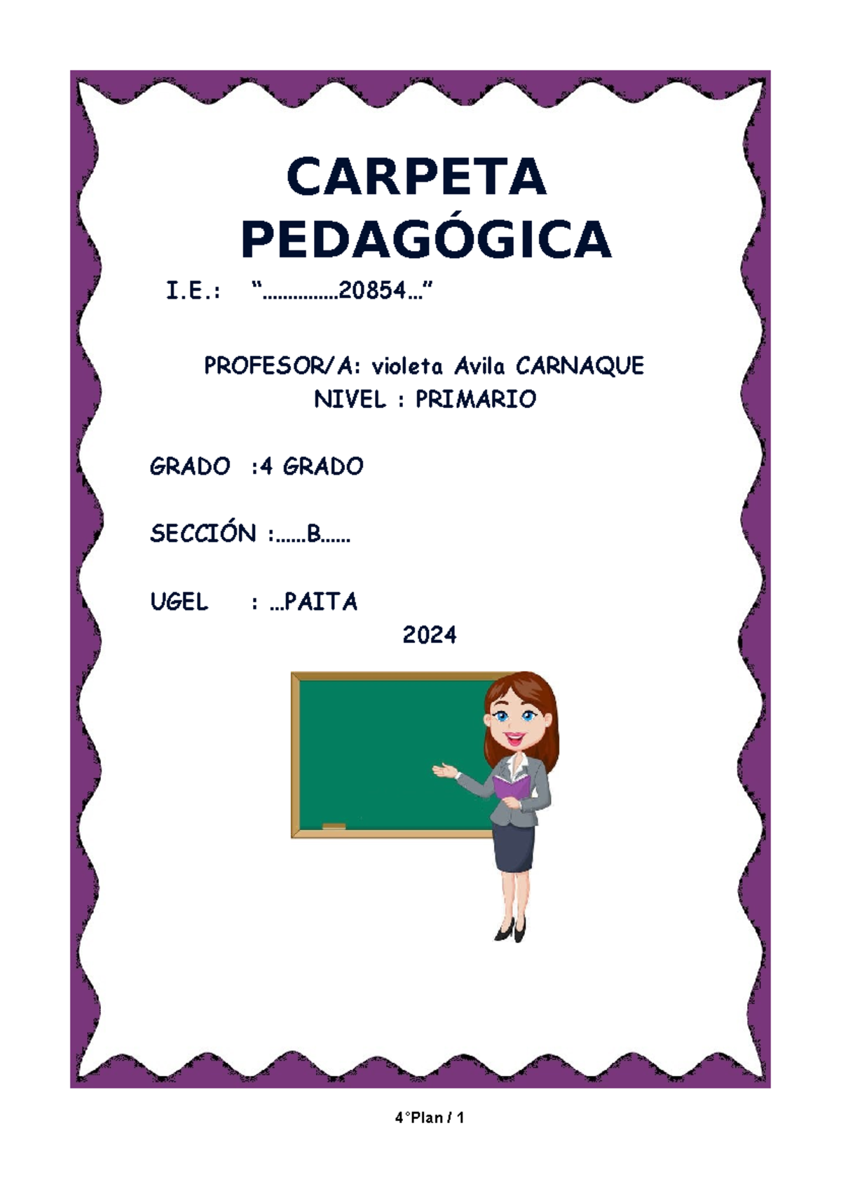 4º Carpeta Pedagógica - CARPETA PEDAGÓGICA I ...