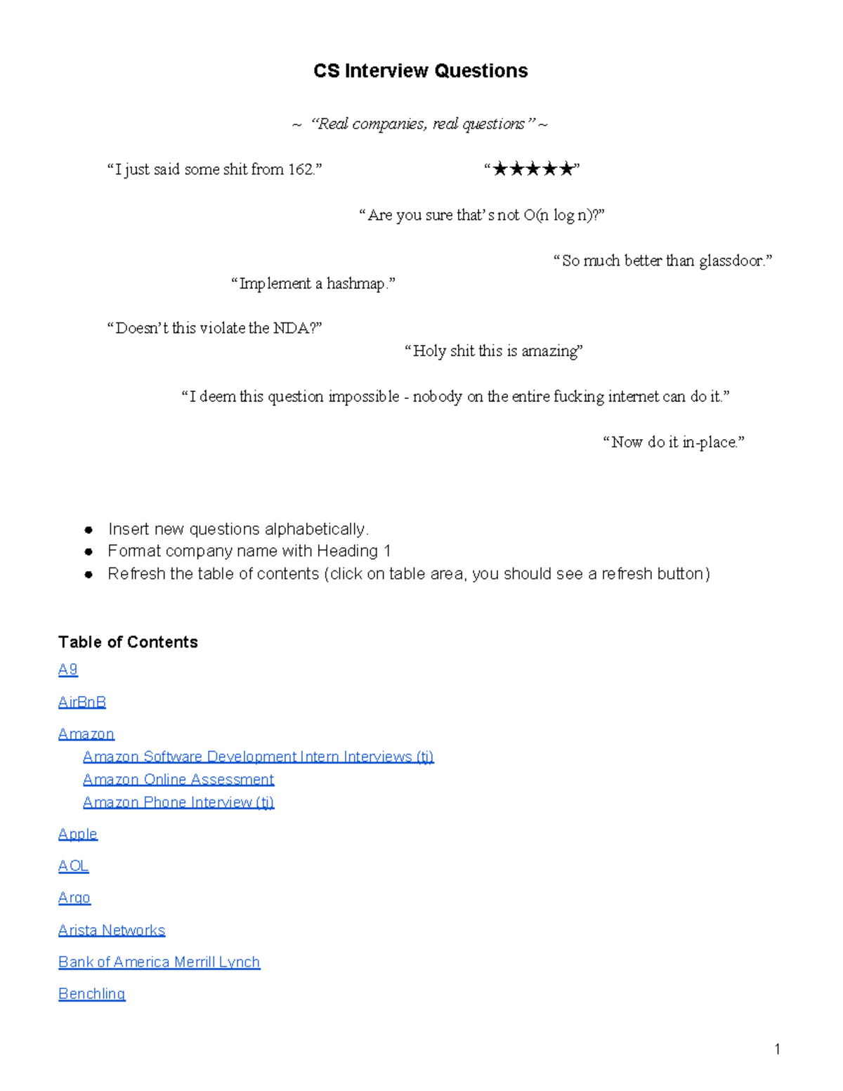 CSInterview Questionspleaqaqaqaqaqaqaqa - CS Interview Questions ~ “Real companies, real ...