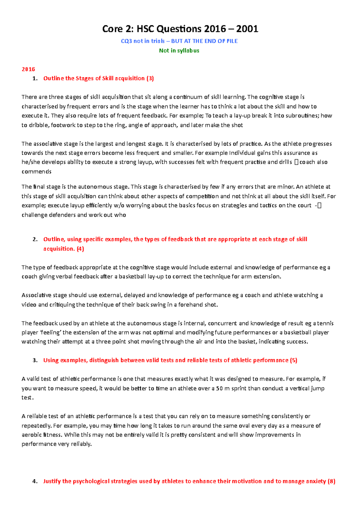 Core 2 - HSC Questions & Answers 2016-2001 (Neilab Osman) - Core 2: HSC ...