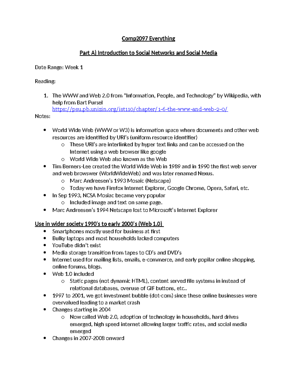 Introduction to Social Media notes - Comp2097 Everything Part A ...