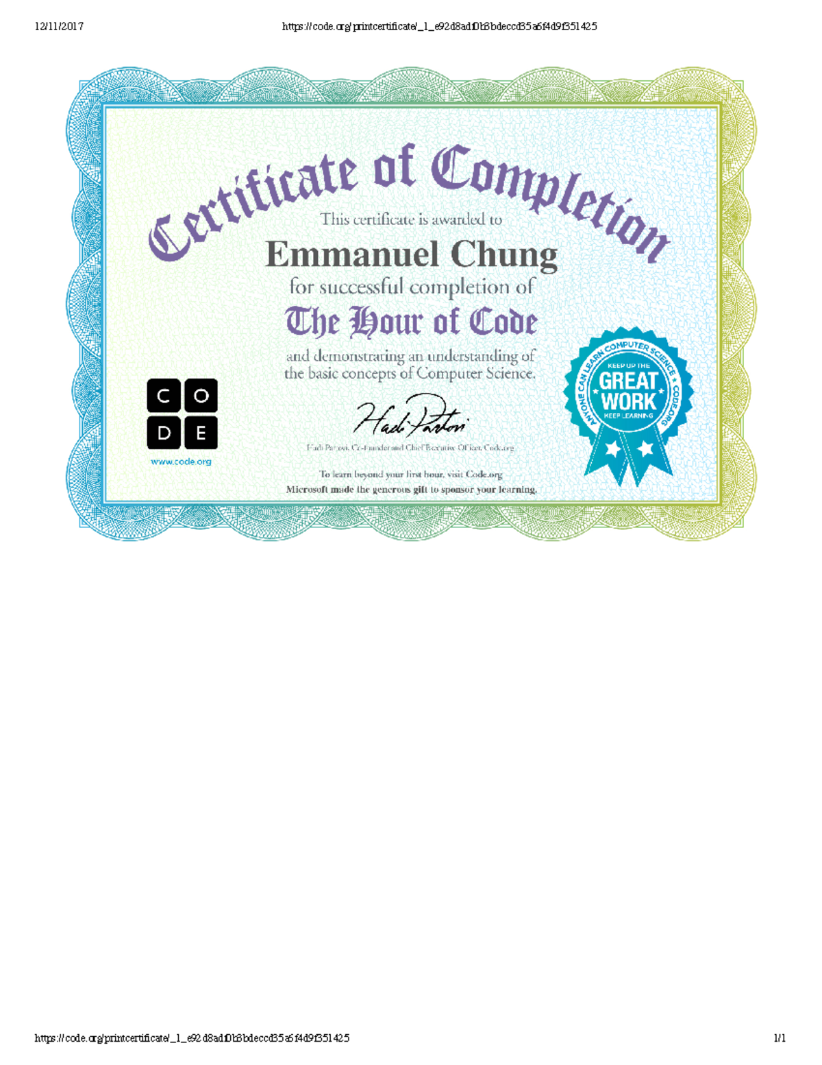 Minecraft-certificate-emmanuel 5 - Certificate This certificate of is ...