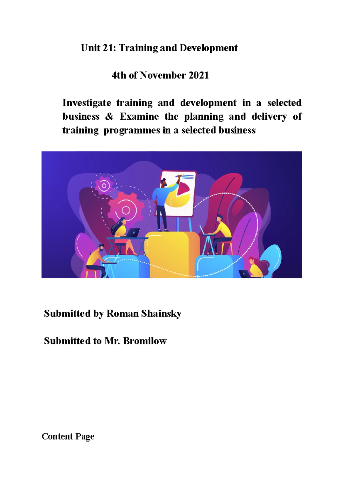 Unit 21 Training and Development -2 - LEM2037 - Northampton - Studocu