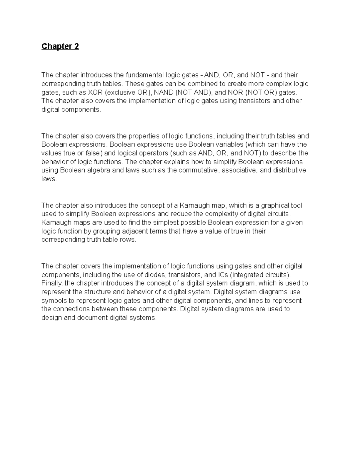 Chapter 2 PLD - Chapter 2 The chapter introduces the fundamental logic ...