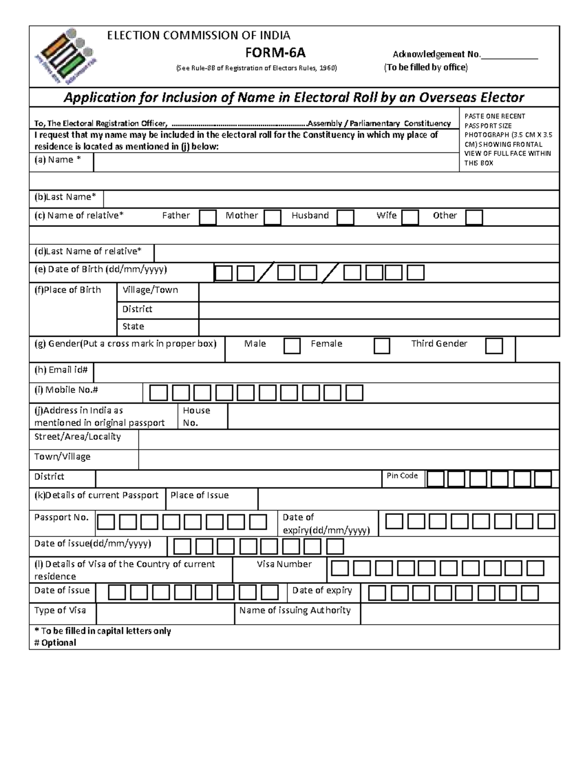 Form 6A English - fcdsfsf - ELECTION COMMISSION OF INDIA FORM-6A ...