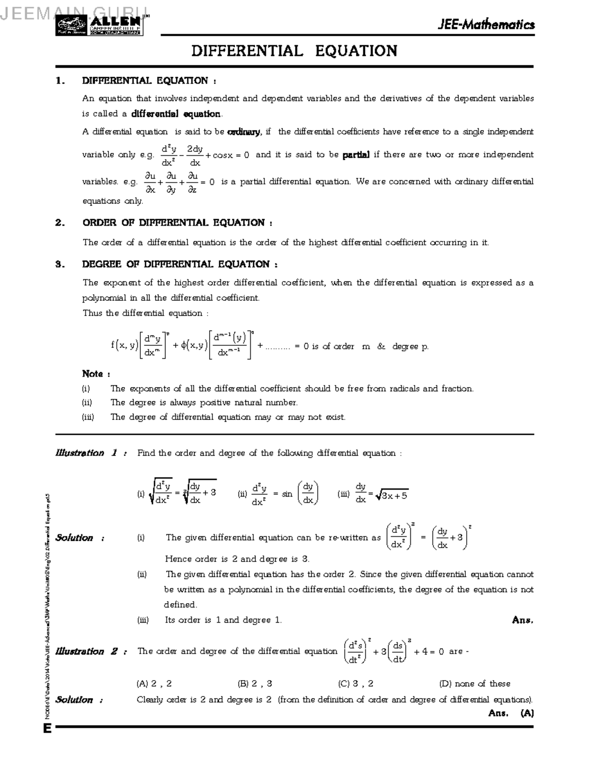 02 differential equation jeemain - E NODE6\E\Data\2014\Kota\JEE ...