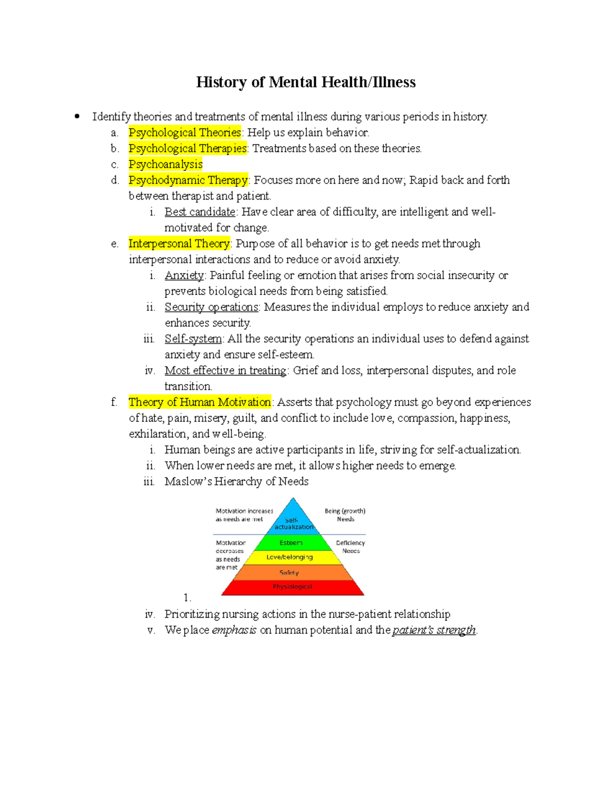 History of Mental Health - History of Mental Health/Illness Identify ...