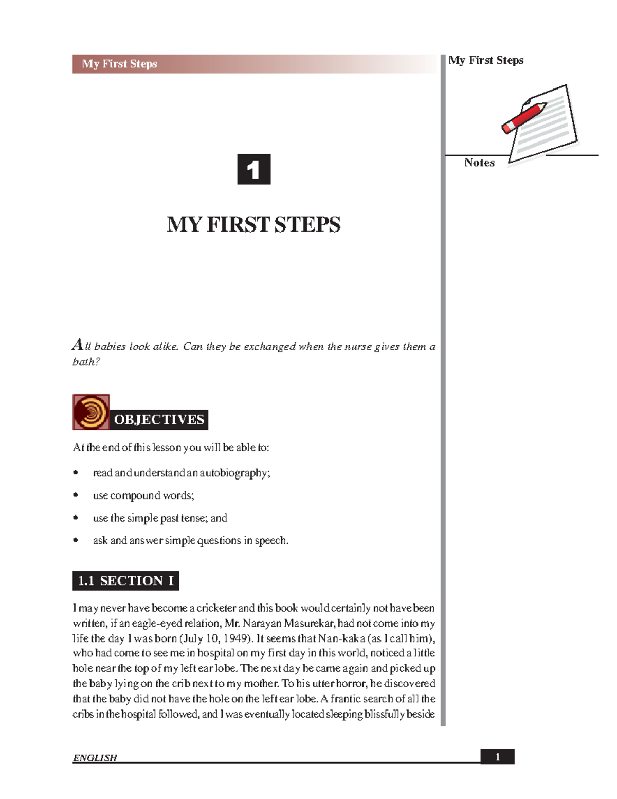 302EL1 (1) - It's practice materials - My First Steps Notes 11111 MY ...
