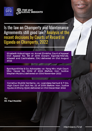 Law notes for lawyers and law students in Uganda judgments for legal ...