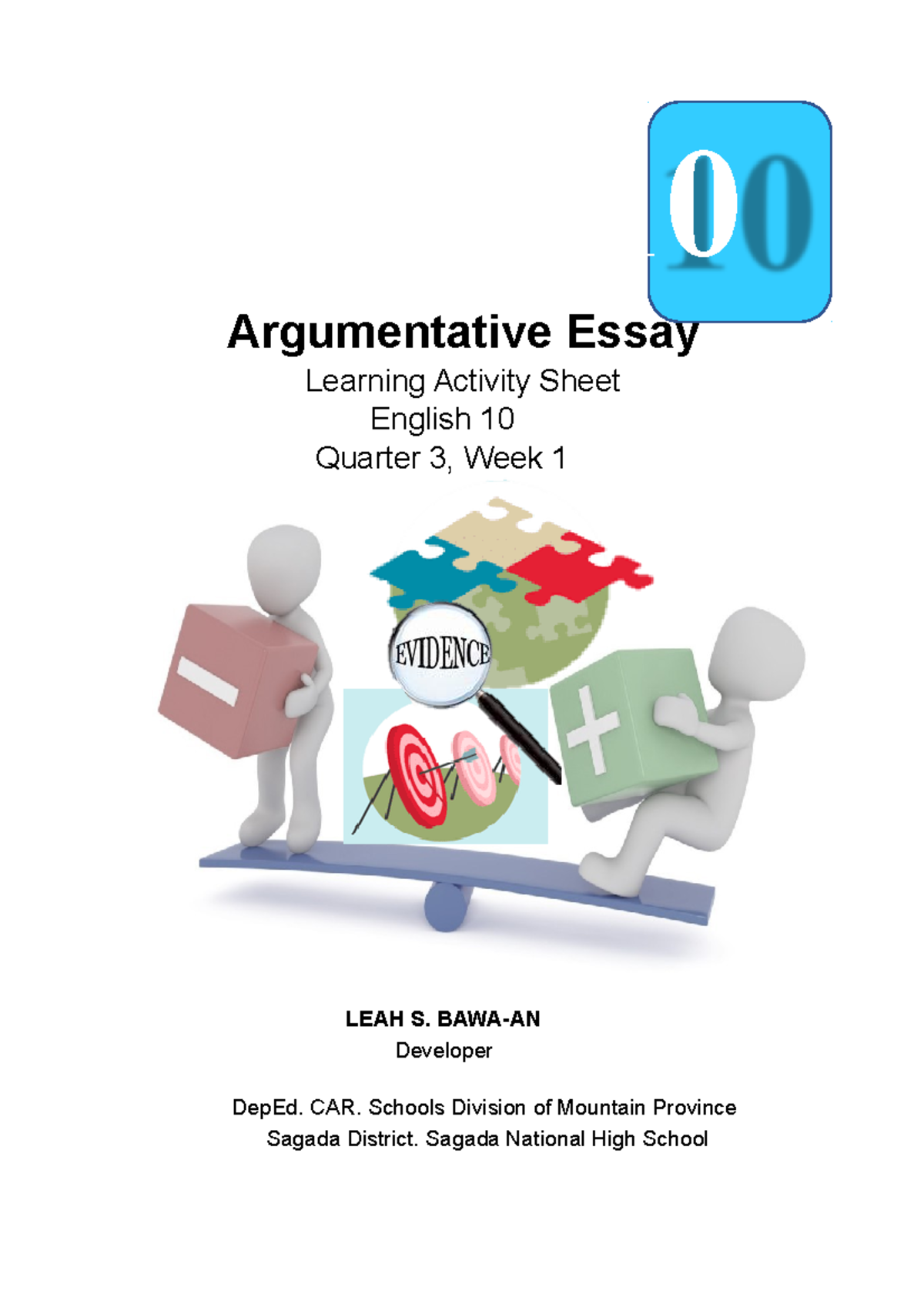 Q3 - W1 - Argumentative Essay - L. Bawa-an - 10 Argumentative Essay ...