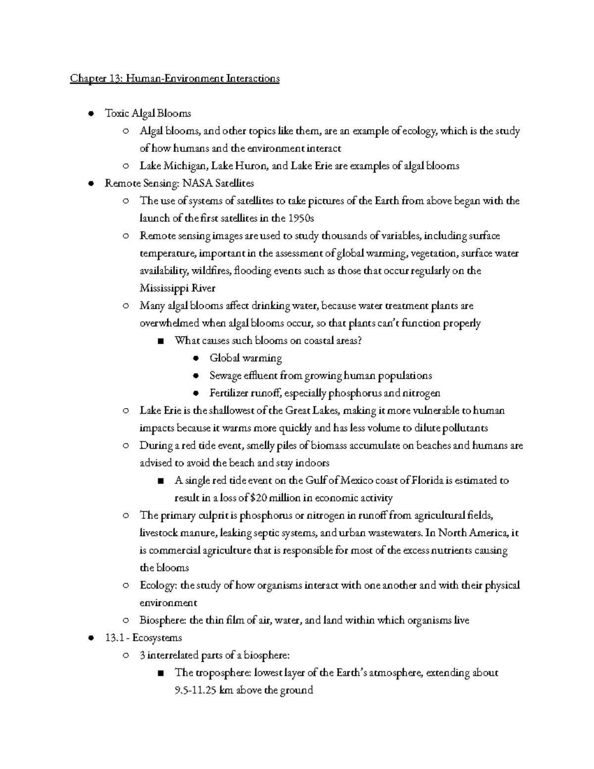 Geo Notes for Final - Chapter 13: Human-Environment Interactions Toxic ...