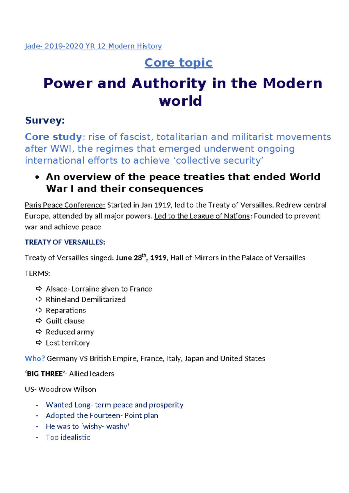 Power AND Authority 1919- 1948- HSC by Jade Gear - Jade- 2019-2020 YR ...