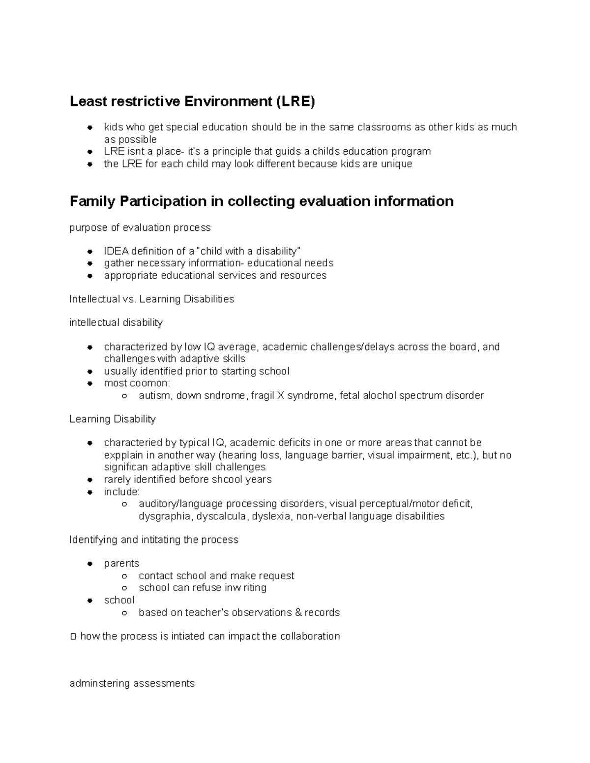 Least restrictive Environment (LRE) - Learning Disabilities ...