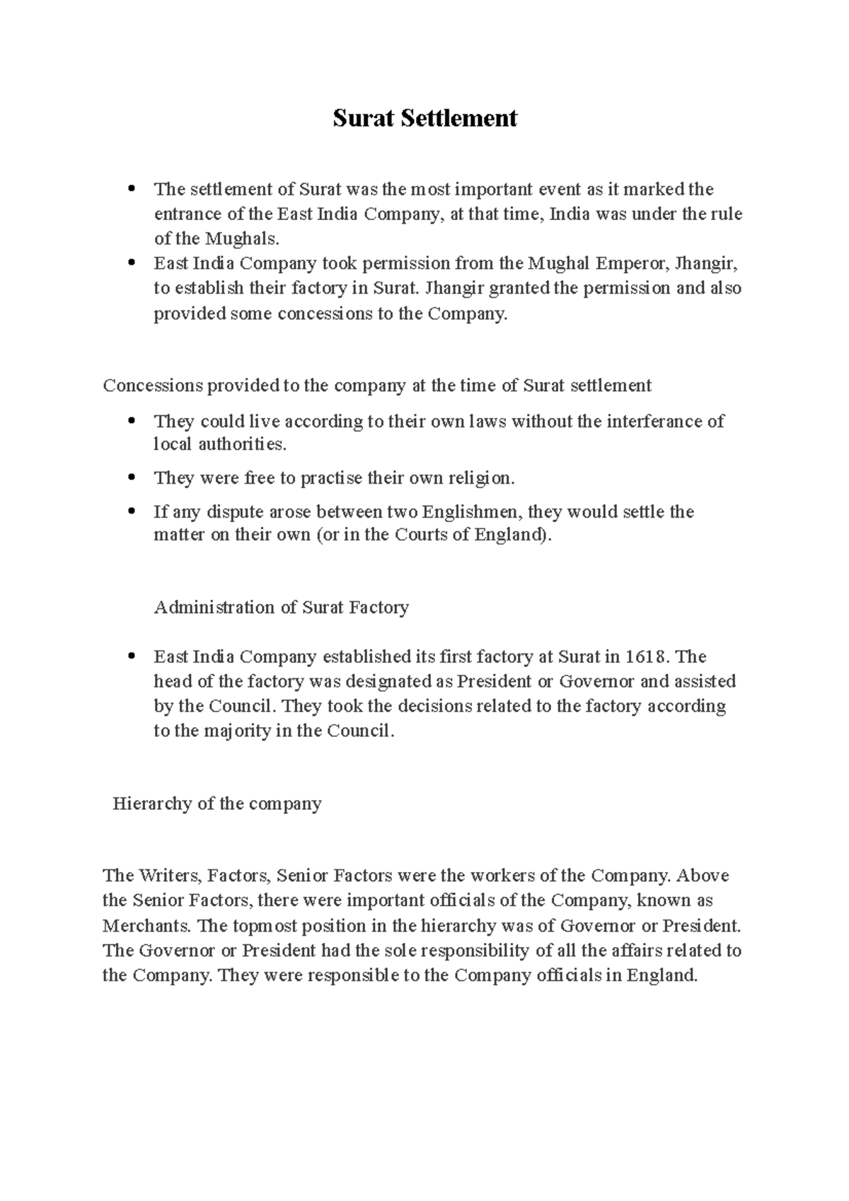 Surat Settlement - these are the question papers and assignments of ...