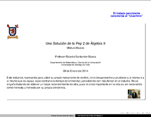 PEP 2 - Álgebra 2 (2014 ) - PEP 2 algebra 2 resuelta - El trabajo persistente caracteriza al ...