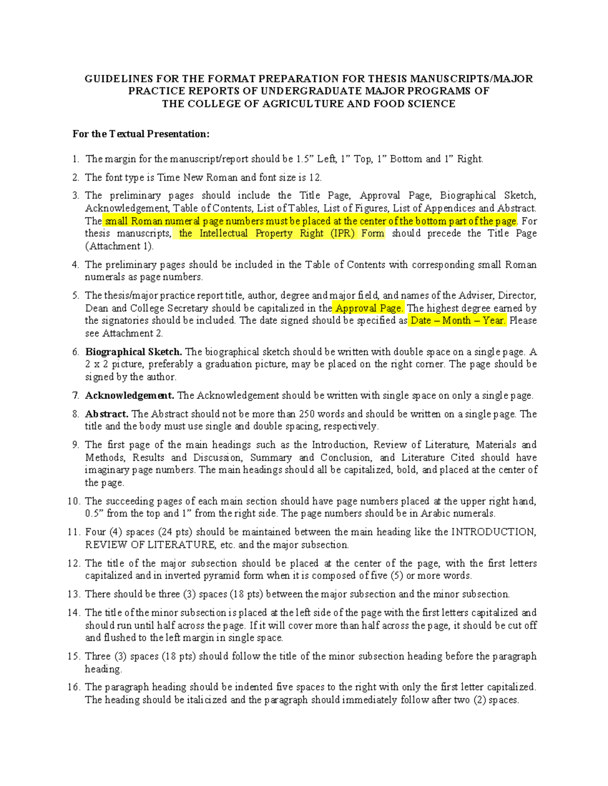 1- UPLB Guidelines-FOR-THE- Format- Preparation-FOR- Thesis- Manuscripts - GUIDELINES FOR THE ...